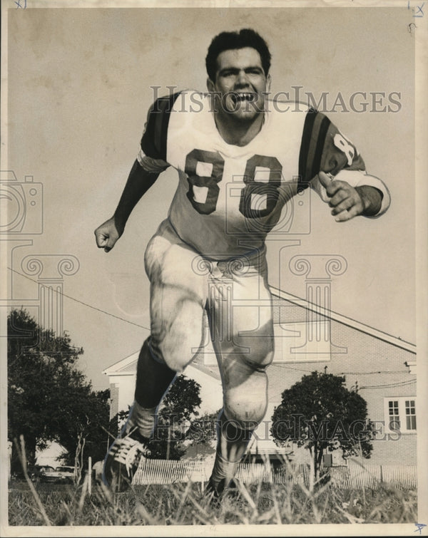 Press Photo Tim Frederick, football player, Belle Chasse, Louisiana ...