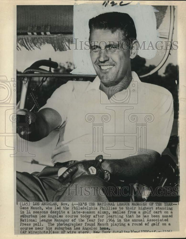 1964 Press Photo Philadelphia Phillies - Gene Mauch, Team Manager - no ...