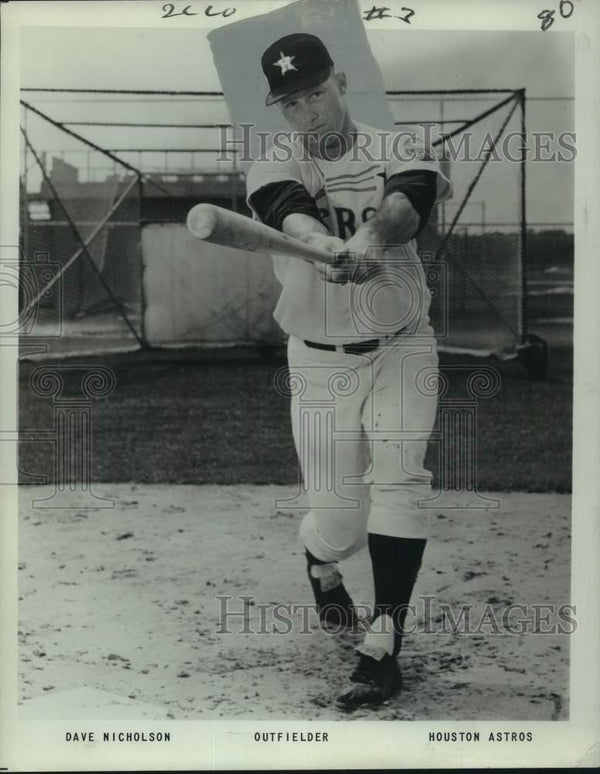 Press Photo Dave Nicholson, Baseball Outfielder for Houston Astros - n ...