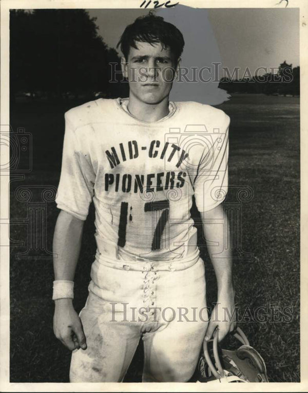 1969 Press Photo Ricky Stone, football player for Mid-City Pioneers ...