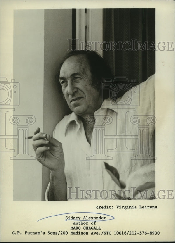 1978 Press Photo Sidney Alexander, author of Marc Chagall. - nop02754 ...
