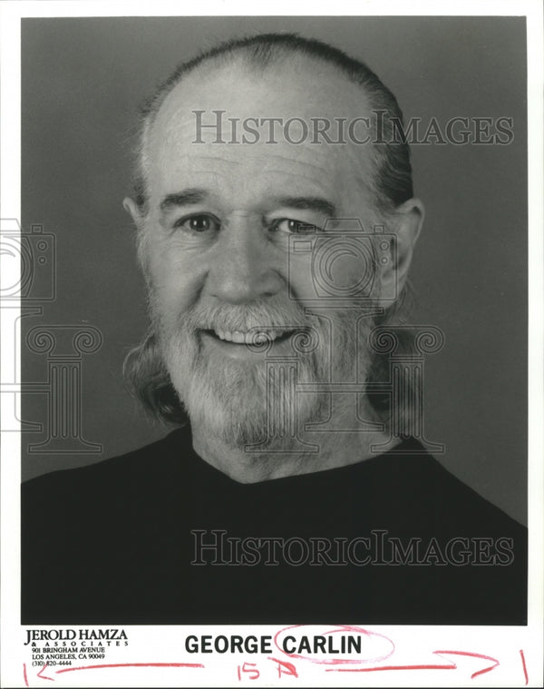 Press Photo George Carlin, comedian, actor, author and social critic ...