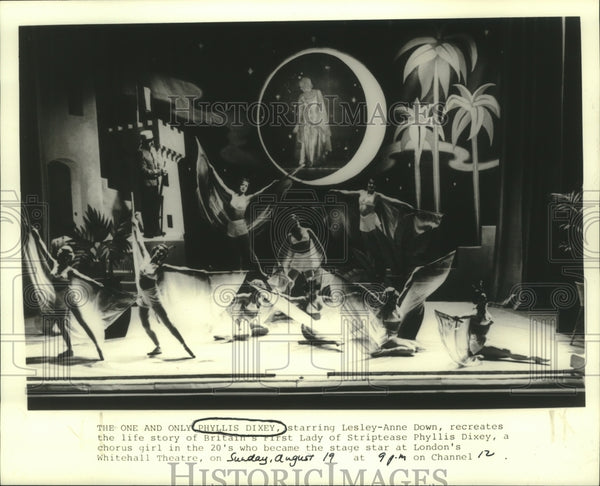 1978 Lesley-Anne Down in a scene from The One and Only Phyllis Dixey ...