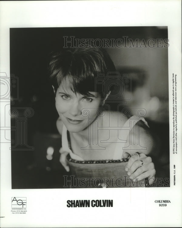 1992 Press Photo Shawn Colvin, contemporary folk singer, songwriter an ...