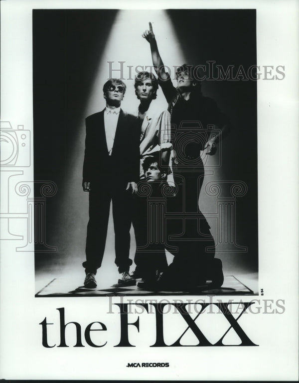 1984 The Fixx, band members under a spotlight - nop25326 - Historic Images