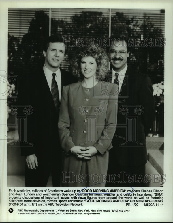 1990 Co-hosts and weatherman of ABC's "Good Morning America" - Historic ...