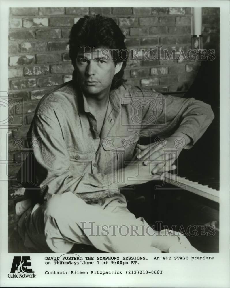 1986 Press Photo David Foster: The Symphony Sessions. An E&E Stage pre ...