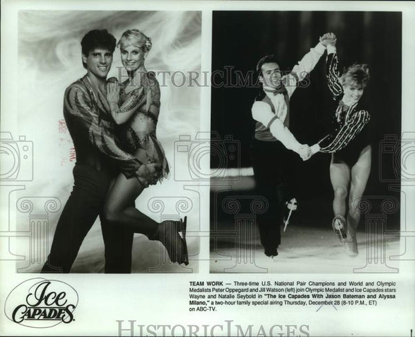 1990 Press Photo Stars in The Ice Capades With Jason Bateman and Alyss ...