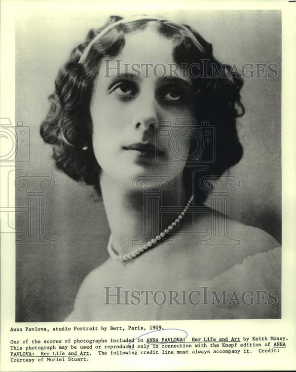 1909 Press Photo Anna Pavlova, studio Portrait by Bert, Paris, 1909 ...
