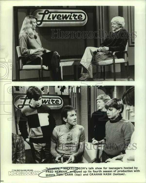 1983 Host Fred Newman with guests on "Livewire" on Nickelodeon-TV ...