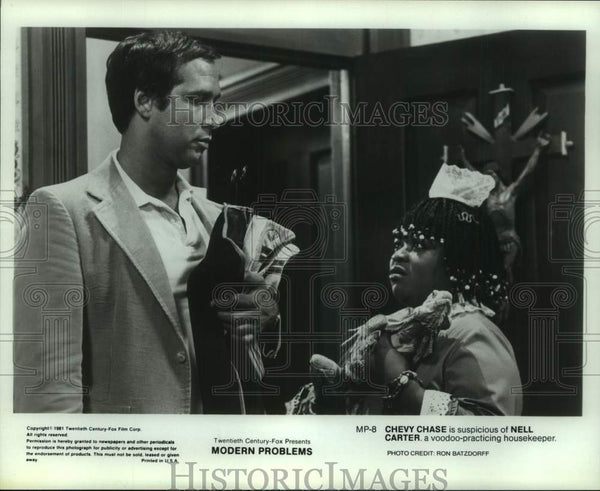 1981 "Modern Problems" co-actors Chevy Chase & Nell Carter - Historic ...