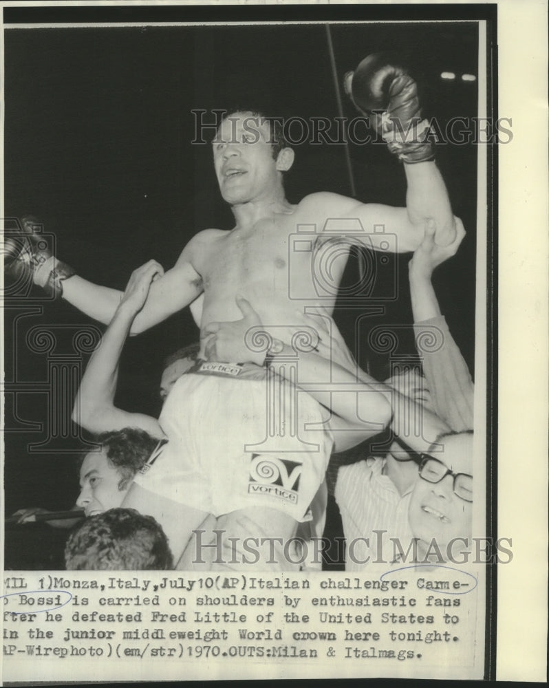 1970 Press Photo Italian Boxer Carmelo Bossi Junior Middleweight World ...