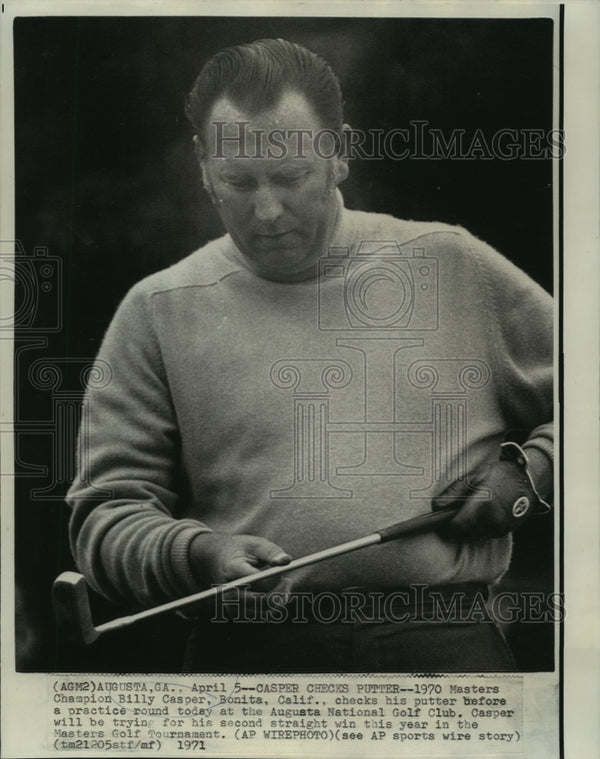 1971 Press Photo 1970 Masters Champion Billy Casper, Bonita, Californi ...