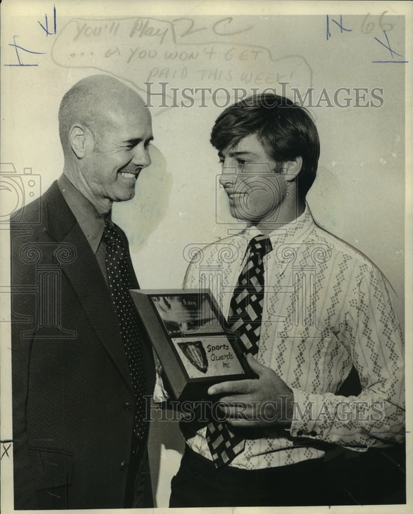1973 Press Photo Steve Foley, Tulane University Football Athlete of th ...