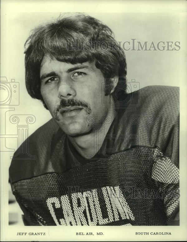 1975 Press Photo South Carolina college football player Jeff Grantz ...