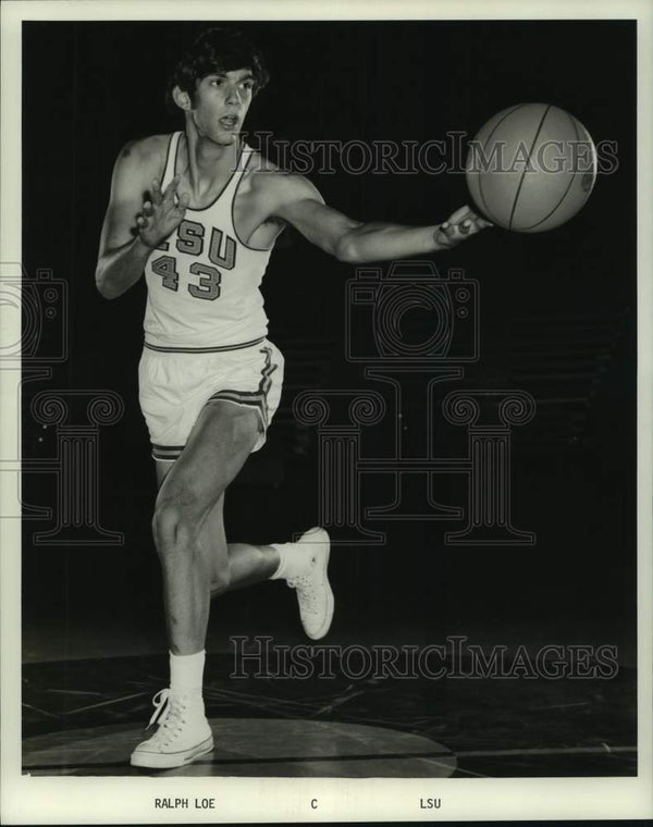 1974 Press Photo LSU college basketball player Ralph Loe - nos18756 ...