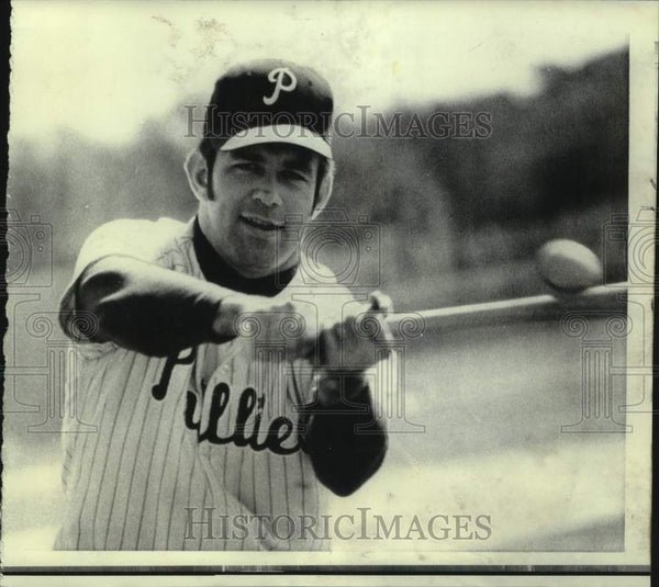 1970 Press Photo Philadelphia Phillies baseball player Tim McCarver ...