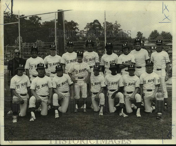 1972 Press Photo The state champion NORD-Maison Blanche Babe Ruth team ...