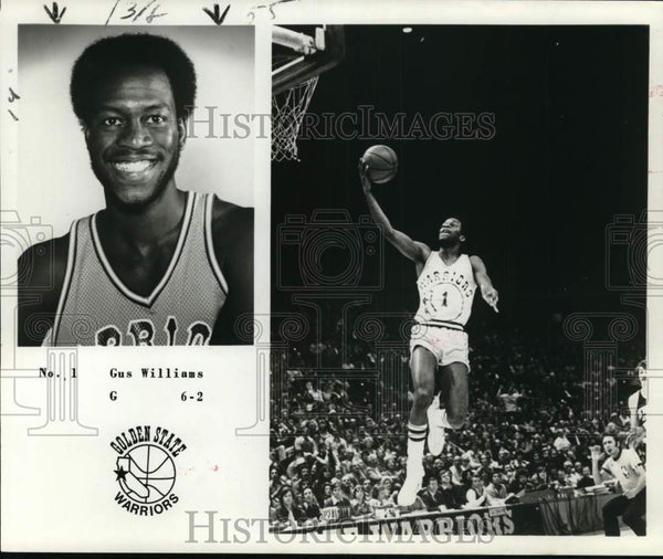 1977 Press Photo Gus Williams of Golden State Warriors Basketball - no ...
