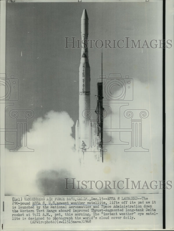 1968 ESSA 8 United States Weather Satellite NASA Launching - Historic ...
