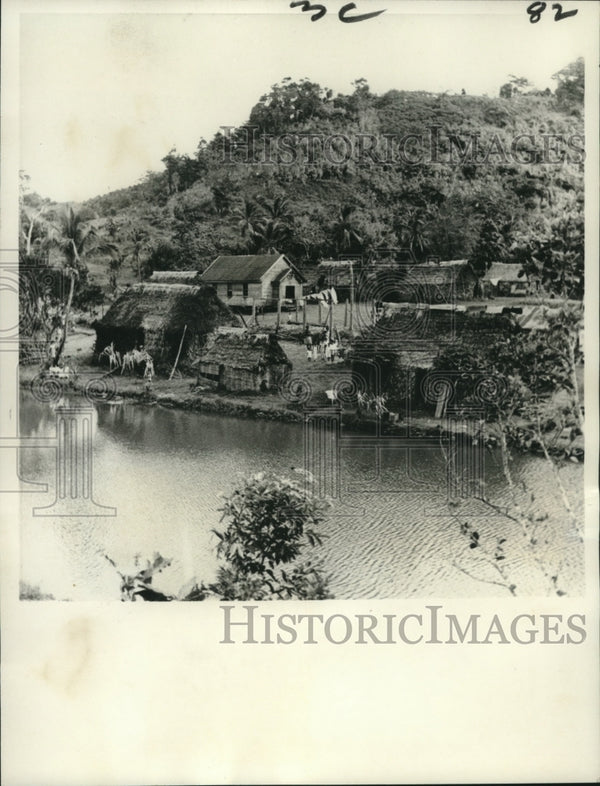 1965 Press Photo Fiji islanders going about their daily lives - now034 ...