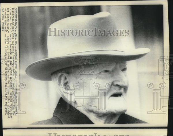 1966 Press Photo John Nance Garner, celebrating his 98th birthday in T ...
