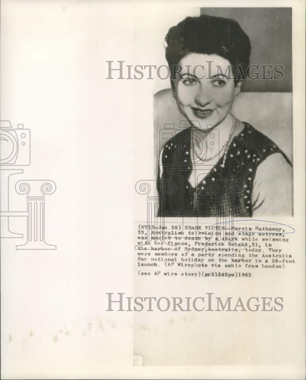 1963 Marcia Hathaway, Australian television and stage actress ...