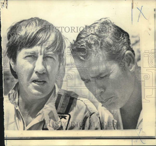 1972 Press Photo Firecracker 400 pole winners Bobby Isaac and David Pe ...