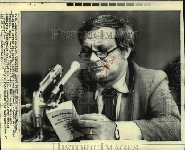 1973 Frank Mankiewicz testifies at Senate Watergate committee ...