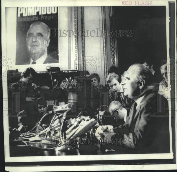 1969 Press Photo Georges Pompidou discusses presidential election with ...