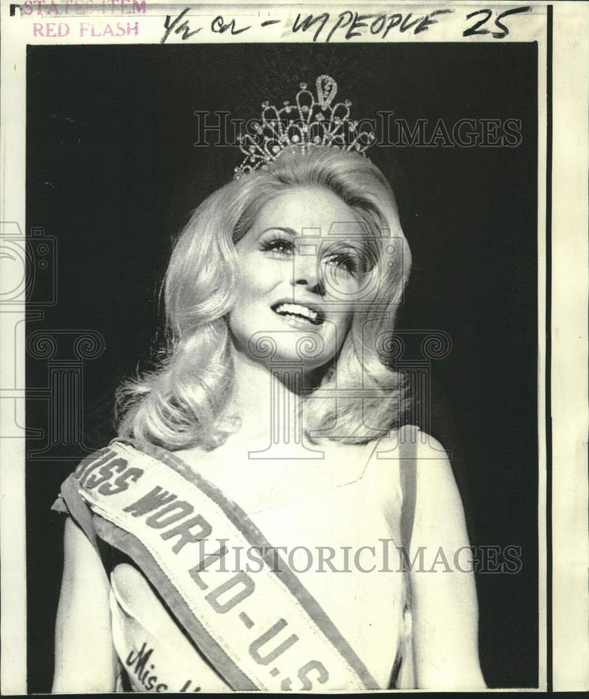 1970 Sandie Wolsfeld named Miss World-U.S.A. - Historic Images
