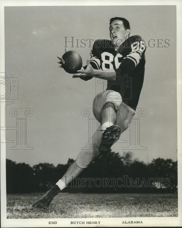 1964 Alabama Football Player Butch Henry, End - Historic Images