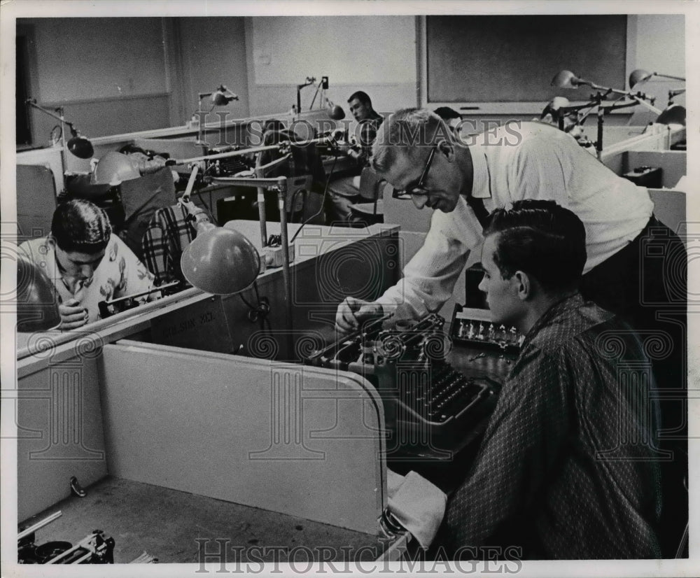 1958 Oregon Technical Institute, Type Writer, John Feimer - Historic Images