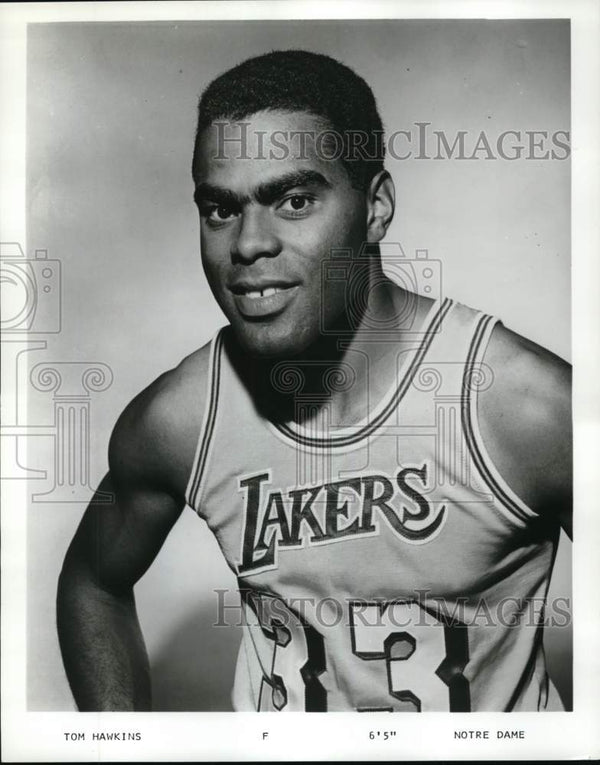 1968 Press Photo Los Angeles Lakers' forward Tom Hawkins - pis06274 ...