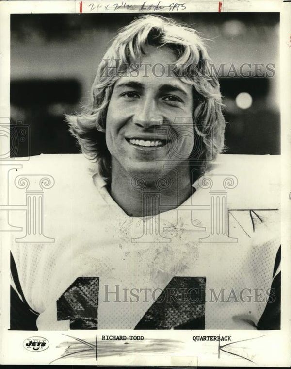 1977 Press Photo New York Jets' quarterback Richard Todd, Football - p ...