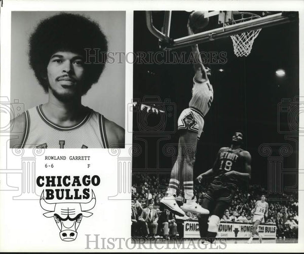 1975 Press Photo Bulls Basketball Team Forward Rowland Garrett Versus ...