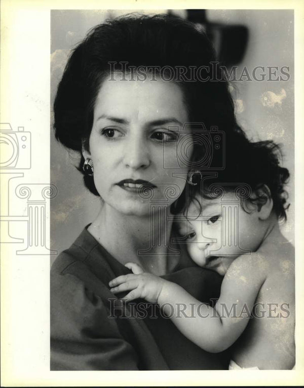 1988 Mary Alice Cisneros & John Paul Cisneros at Checkup - Historic Images