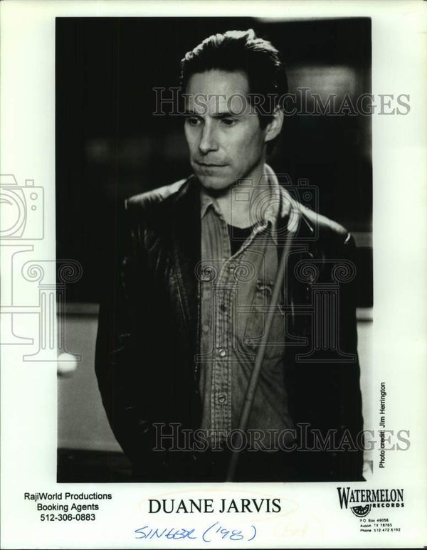 1998 Press Photo Singer Duane Jarvis, Entertainer in portrait - sap109 ...