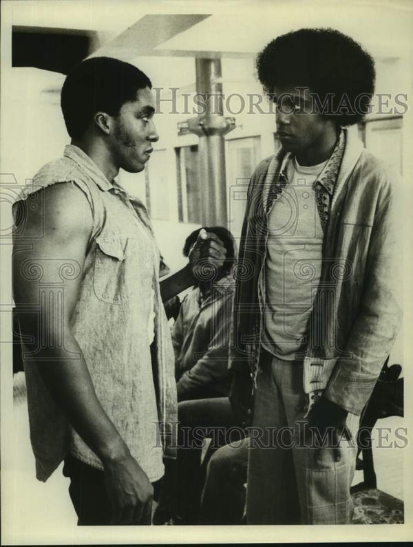 Don Fullilove, actor, with unknown person - Historic Images