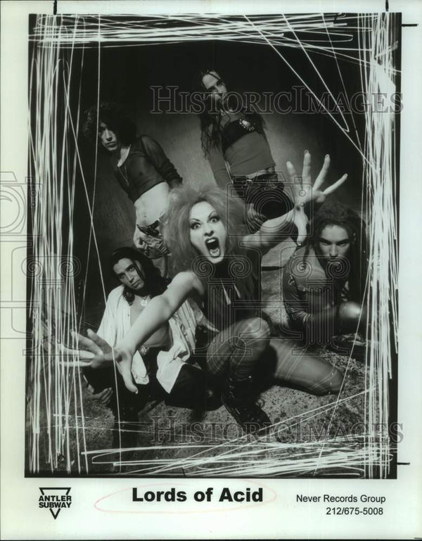 1997 Press Photo Five Members of the band Lords of Acid, Musicians - s ...