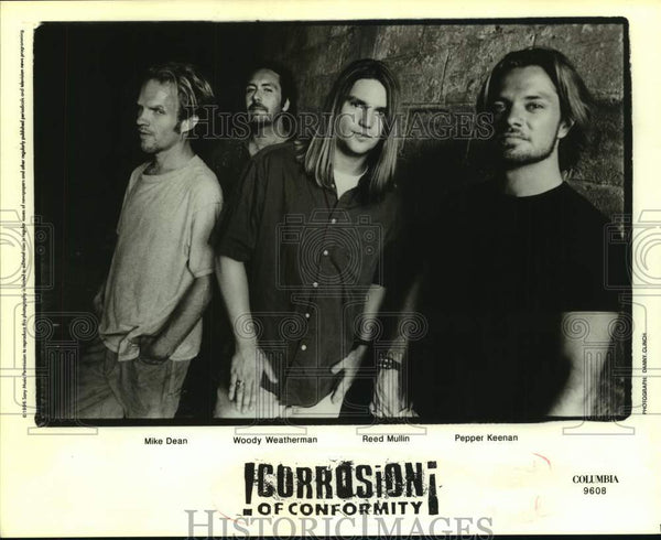 1996 Press Photo Four Members of the band Corrosion of Conformity, Mus ...