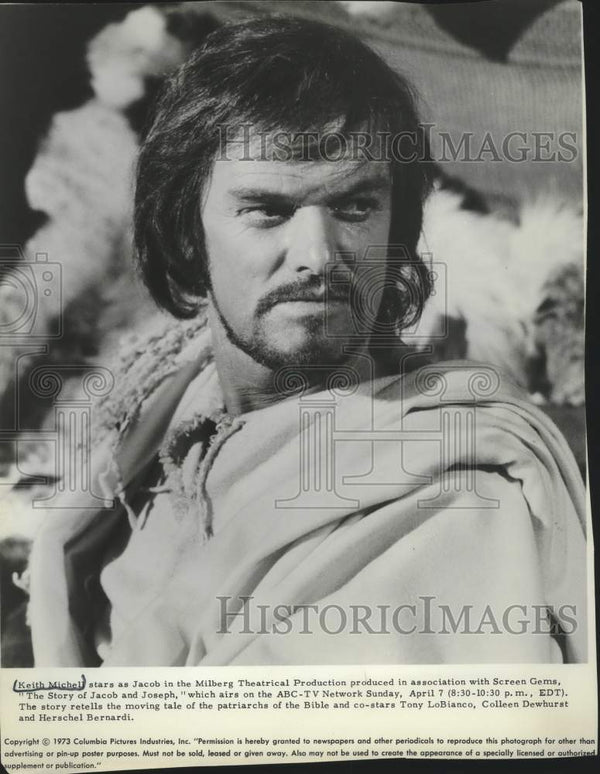 1973 Actor Keith Michell in "The Story of Jacob and Joseph" on ABC ...