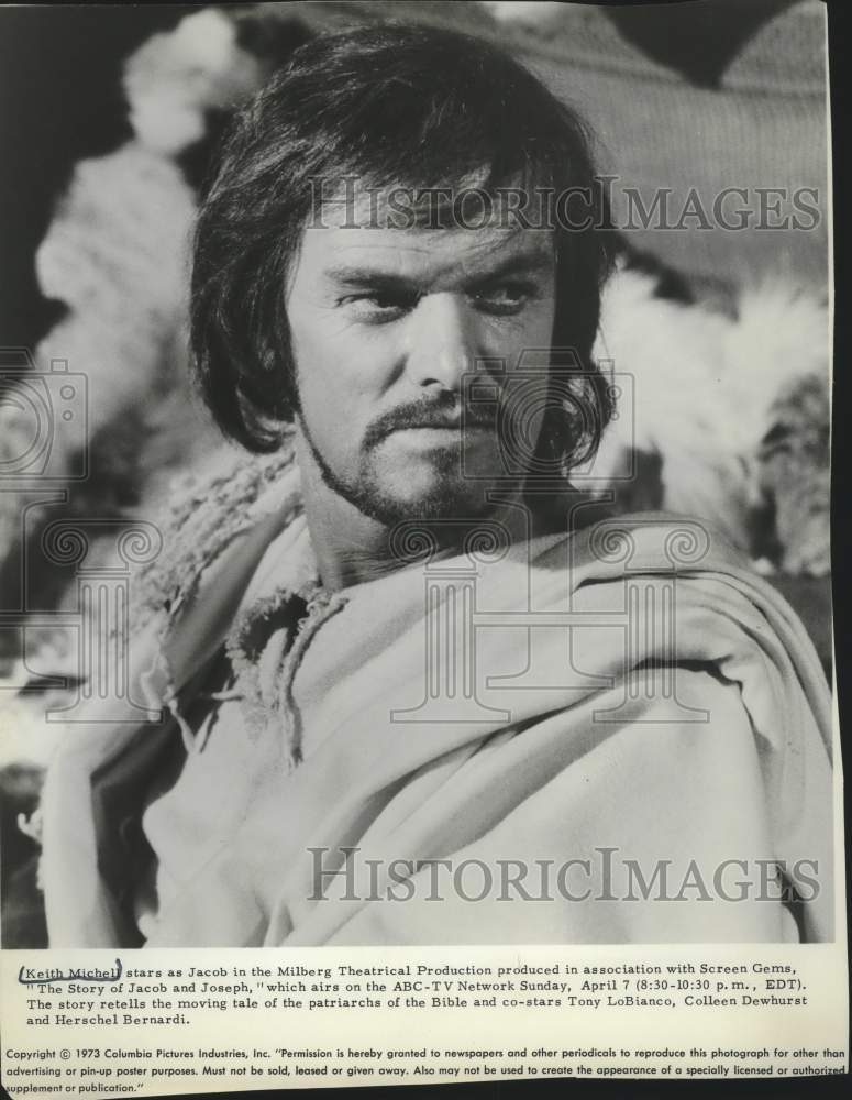 1973 Actor Keith Michell in "The Story of Jacob and Joseph" on ABC ...