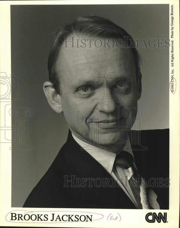 1993 Brooks Jackson, Entertainer on CNN Television - Historic Images
