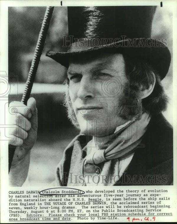 Actor Malcolm Stoddard in "The Voyage of Charles Darwin" movie ...