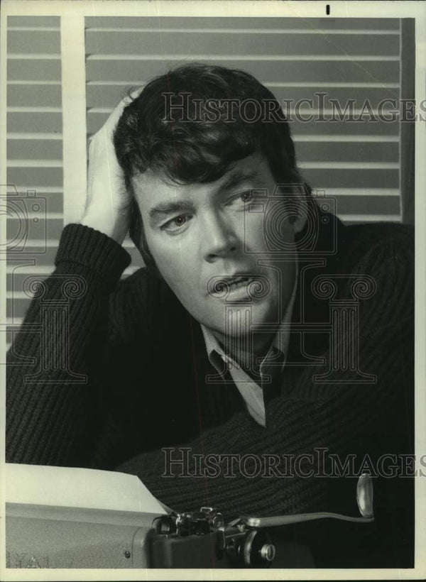 Actor Jim Hutton Sits at Typewriter - Historic Images