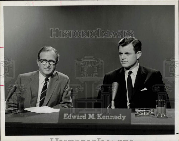 1962 Press Photo Edward Kennedy and Lawrence E. Spivak on "Meet The Pr ...