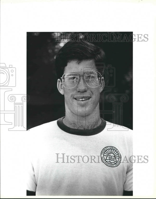 1987 Press Photo Trinity tennis player Matt Gabel - sas01118 - Historic ...