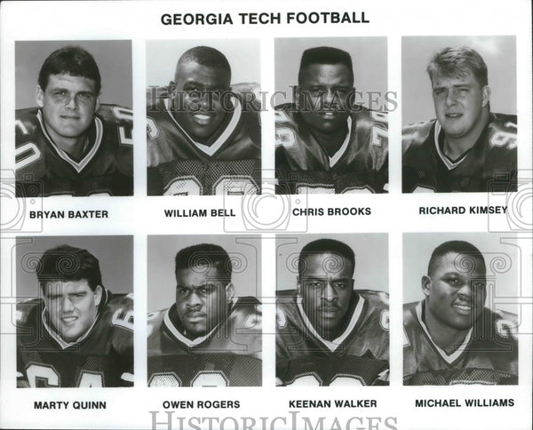 Eight Georgia Tech football players - Historic Images