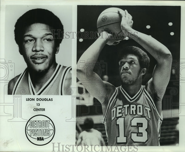 Press Photo Leon Douglas, Detroit Pistons Basketball Player - sas07439 ...